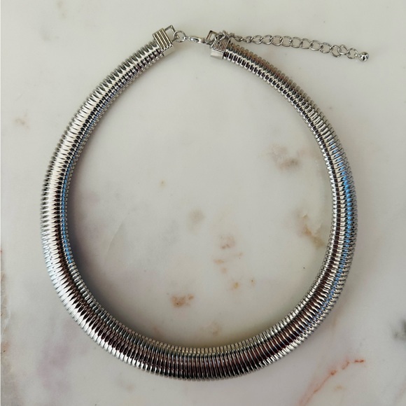 Vintage | Jewelry | New Silver Metal Twisted Choker Necklace Chunky ...